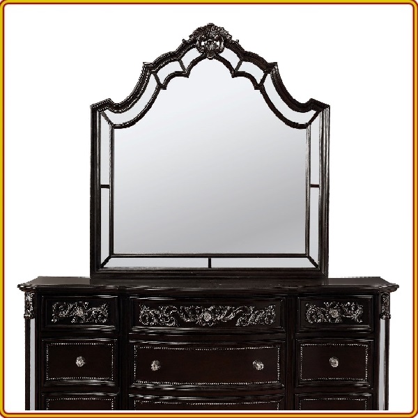 B1660-11 :Khung Gương Trang Trí , Toàn Thân - Viền Kim Loại Nhũ Bạc